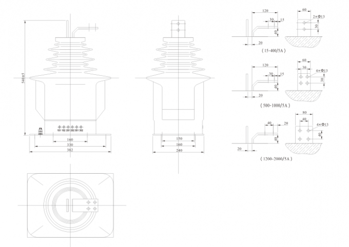 LCZ-35Q 35kV Manual Switch CT Current Transformer Indoor Insulated Structure