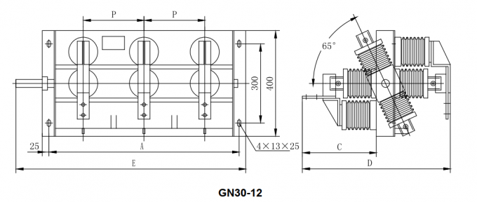 GN30 Type 10kv 11kv 630A Indoor Electrical Disconnector HV MV Switchgear